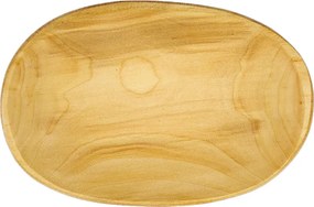 AMADEA Dřevěný servírovací podnos ovál, masivní dřevo, 22 cm