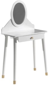 OnaDnes -20% Bílý lakovaný toaletní stolek Vipack Billy 70 x 40 cm