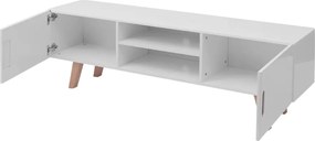 vidaXL TV stolek MDF 150 x 35 x 48,5 cm bílý s vysokým leskem [242779]