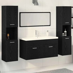 Sada koupelnového nábytku 4 ks Černý dub 30 x 30 x 130 cm 3334379