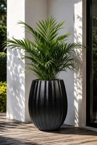 Designový květináč BALAO , sklolaminát, 50x39 cm, černá
