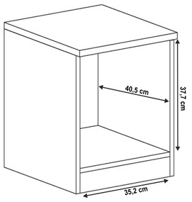 Kondela Noční stolek, dub lefkas, TEDY TYP T16