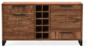 Massive home | Příborník z masivu Wild 160 cm - světlý akát