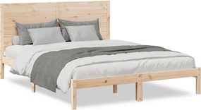 Prodloužený rám postele bez matrace 140 x 210 cm masivní dřevo 3309299