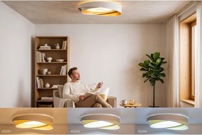 LED Stm. stropní svítidlo SM. GALAXY M. LED/24W/230V pr. 55 cm bílá/zlatá + DO