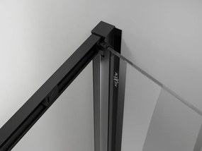 Mexen Exo, skládací sprchová kabina, dveře 110 cm + boční stěna 100 cm, transparentní sklo, černá, 816-110-100-70-00