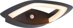 P 94839 LED venkovní nástěnné svítidlo Akena pohybové čidlo neláká hmyz IP44 243x254mm 2200K 10,8W 230V antracit hliník - PAULMANN