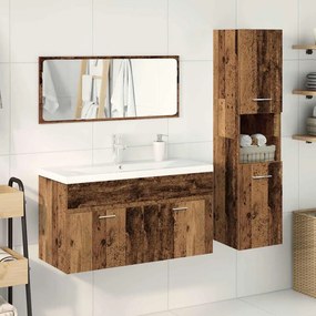 4dílná koupelnová sestava old wood kompozitní dřevo 3328915