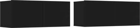 vidaXL 5dílný set TV skříněk kompozitní dřevo [3114431] Barva: Černá
