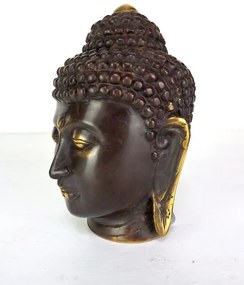 Soška Budha hlava, mosaz , ruční práce