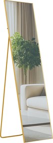 Zrcadlo Benicia 140x40 cm – zlatá lesklá