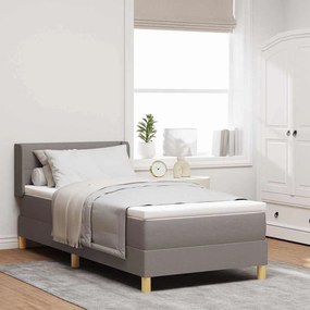 Postel s boxspringem s čelo Taupe 190 x 90 cm textil 3341269