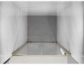 Mexen Exo, dvojité výklopné sprchové dveře 70 cm, čiré sklo, zlatá, 8182-070-000-50-00