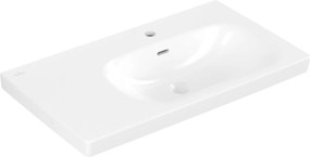 Villeroy & Boch Skyla - Umyvadlo 80x46 cm, s přepadem, otvor pro baterii, CeramicPlus, Stone White 5A52R1RW