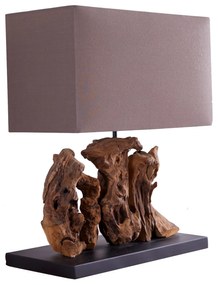 Invicta Interior Designová dřevěná lampa hnědá - Cephei