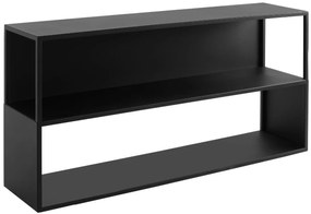 OnaDnes -20% Nordic Design Černý kovový regál Hypper II 150x75 cm