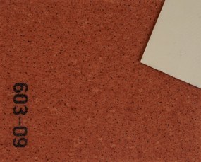 Lentex, PVC podlaha - lino Flexar PUR 603-09 červená, na míru, šíře 2m,4m, červená, bez podkladu, kancelář