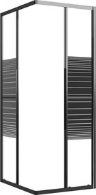 Sprchový kout s pruhovaným vzorem ESG 90 x 70 x 180 cm černý 151850