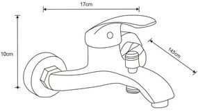 Mexen Fabia, vanová baterie, chromová, 746530-00