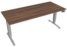 Elektr. nastavitelný stůl 180x80 s pamětí - HOBIS MOTION MS 3M 1800 Dekor stolové desky: ořech, Barva kovové podnože: stříbrná