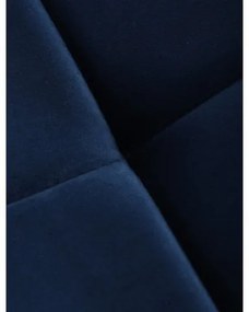 Jídelní židle modrá sametová látka, kovové nohy černé CT-281 BLUE4