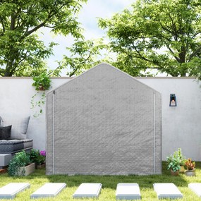 Outsunny Zahradní Kůlna 2 x 2 m Exteriérový Přístřešek na Kolo s Pozinkovaným Ocelovým Rámem, Vodotěsný a UV-Odolný, Úložný Stan pro Kolo, Motocykl, …