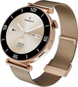 Garett Smartwatch růžově zlatá ocel Růžově zlatá