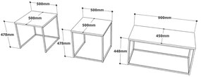 Sada konferenčních stolků Latanya 90 cm borovice
