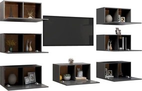 vidaXL TV skříňky 7 ks 30,5 x 30 x 60 cm kompozitní dřevo [3078953] Barva: šedá sonoma