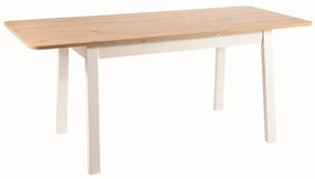 MAXIVA Jídelní stůl rozkládací - IKAR, 124/168x78, dub artisan/bílá