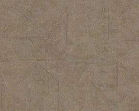 Vliesová tapeta 36974-8 hnědo-šedá, stříbrná geometrická / Vliesové tapety na zeď 369748 Absolutely Chic (0,53 x 10,05 m) A.S.Création