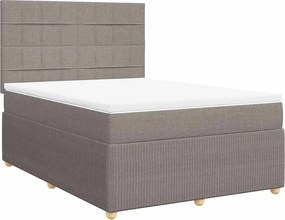 Box spring postel s matrací taupe 140x200 cm textil 3294383