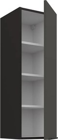 Kuchyňská linka ARIA pe | 390 cm | VYSOKÁ | UNI dvířka | černá/šedá grafit