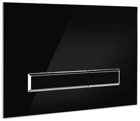 Oltens Torne splachovací tlačítko pro WC lesklý chrom-černá 57200300