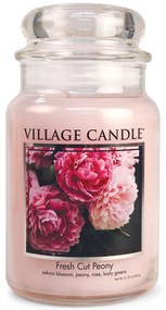 Village Candle Vonná svíčka Čerstvě řezané pivoňky - Fresh Cut Peony, 602 g