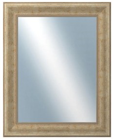 DANTIK - Zarámované zrcadlo - rozměr s rámem cca 40x50 cm z lišty KŘÍDLO malé stříbrné patina (2775)
