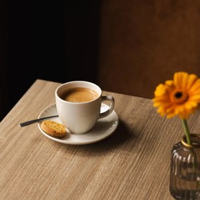 Světle šedý porcelánový podšálek ø 14 cm Nuance – BonBistro