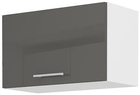 Horní kuchyňská skříňka Lavera 60 GU 36 1F (bílá + lesk šedý). 1032417