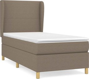 Box spring postel s matrací taupe 90x200 cm textil 3128337