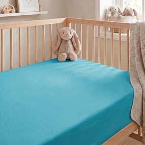 Kvalitex Jersey dětské prostěradlo tyrkysové 60x120cm