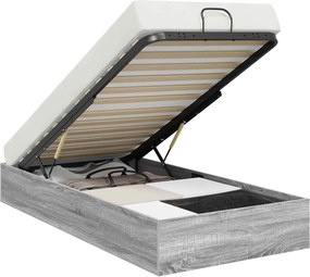 Ottoman postel Šedá Sonoma 80,5 x 200 cm Dřevěný materiál 3409266