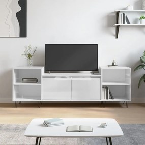 vidaXL TV skříňka 160x35x55 cm kompozitní dřevo [831341] Barva: bílá s vysokým leskem