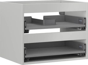 Mexen Box-A, závěsná skříňka 60 cm, 2 zásuvky, matná šedá, 91AX0-0600-470-2-62