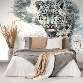 Tapeta kreslený leopard - 150x100 cm