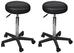 vidaXL Kancelářské stoličky 2 ks černé 35,5x84 cm umělá kůže