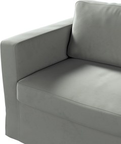Potah na pohovku IKEA  Karlstad 2-místná , nerozkládací, dlouhý barva šedá látka lesklé, sametová