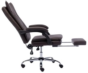 Kancelářská židle hnědá umělá kůže,  20353