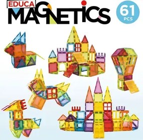 EDUCA Magnetická stavebnice Magnetics / 61 dílků