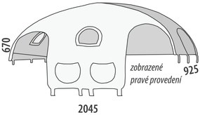 Domeček stan/zábrana A,B pro schody Domestav D263 barevné provedení: růžovo-fialová