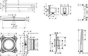 Hansgrohe Sprchový set DuoTurn E chrom / Sprchový set / Pod omítku / H